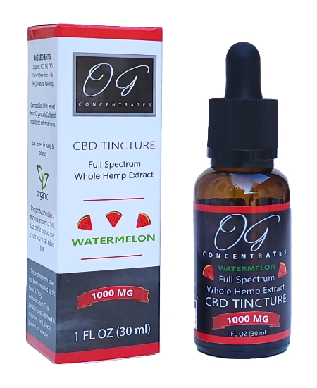 OG Concentrates Full Spectrum Organic CBD Tinctures, 1000mg